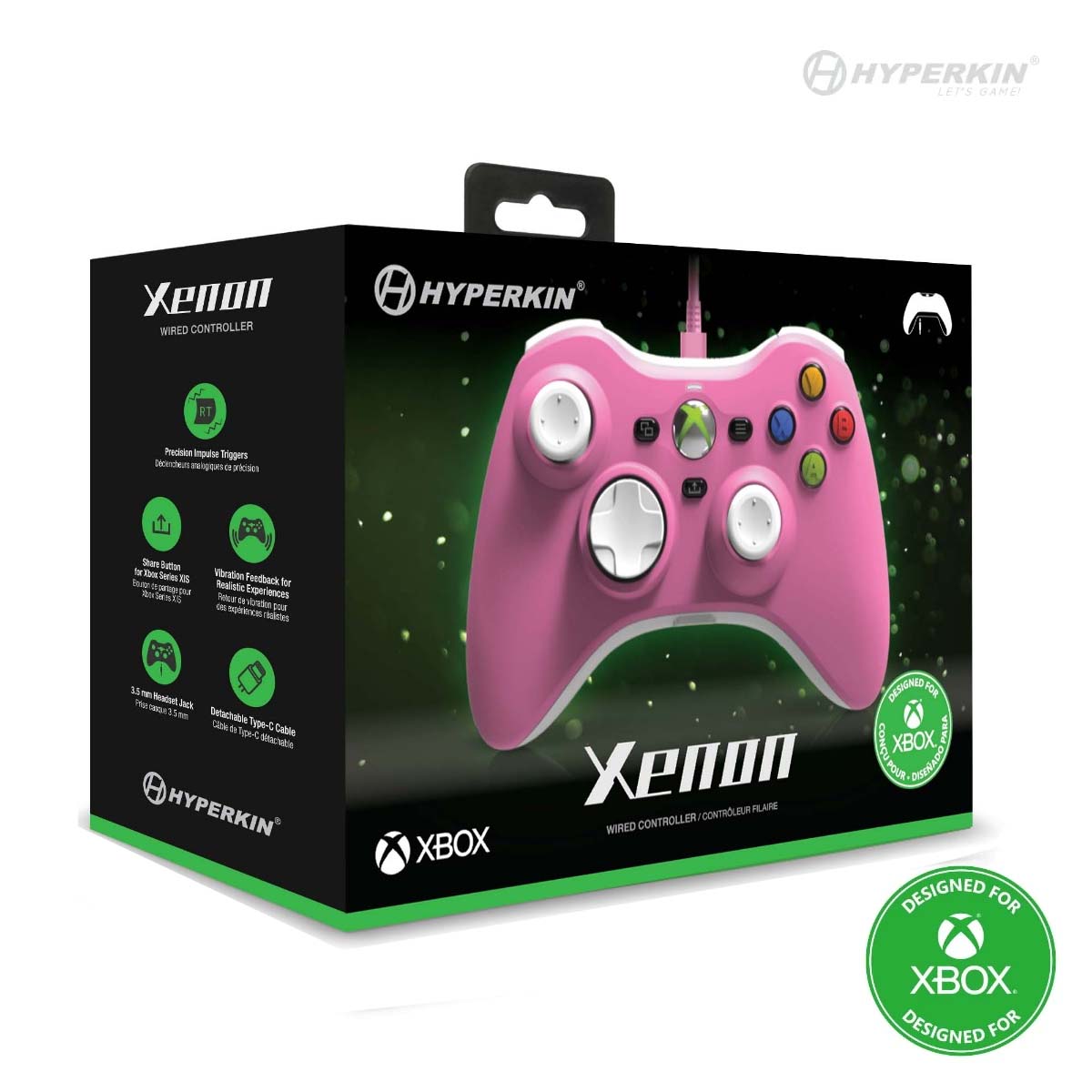 Hyperkin Xenon Xbox Controller - Retro 360 Style with USB-C Port ...